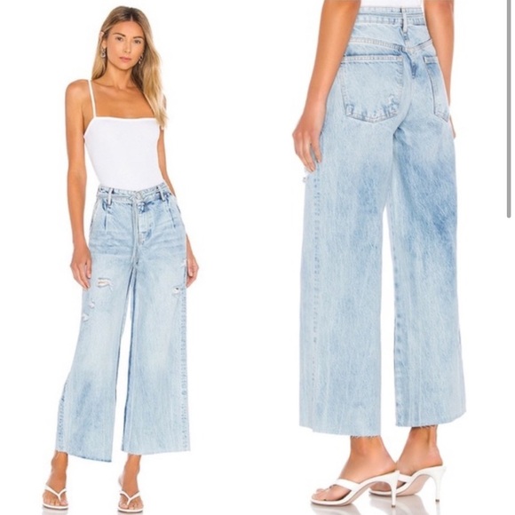 Free People | Jeans | Free People Kinsey Crop Wide Leg Jeans True Blue ...